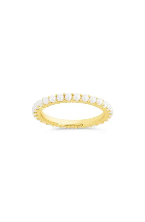Sterling Forever Gianna Cultured Pearl Eternity Ring - Gold
