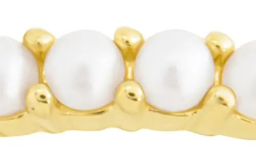 Sterling Forever Gianna Cultured Pearl Eternity Ring - Gold