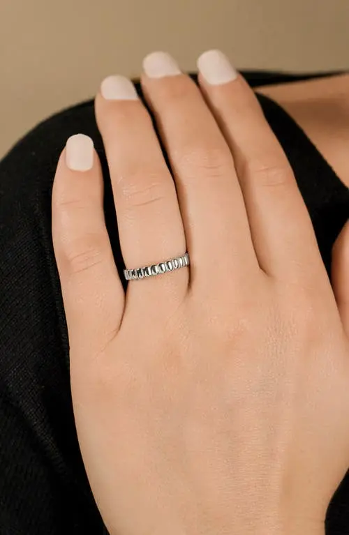 Sterling Forever Stacey Textured Band Ring - Silver