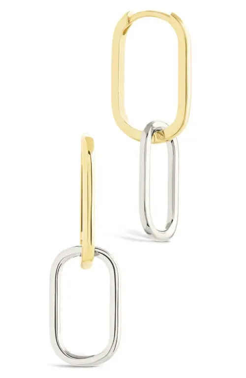 Sterling Forever Raleigh Link Drop Earrings - Gold