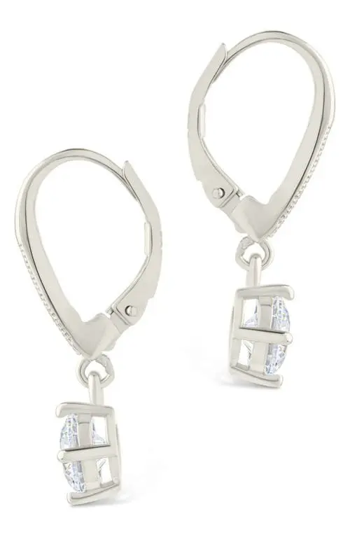 Sterling Forever Matilda Brilliant Cubic Zirconia Drop Earrings - Silver