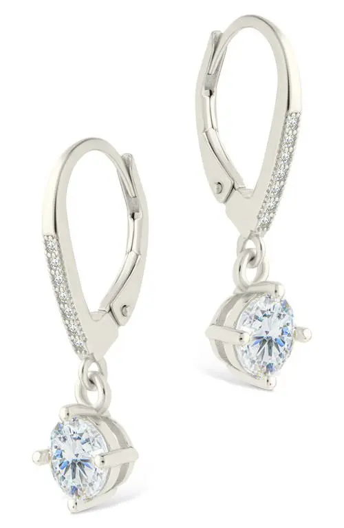 Sterling Forever Matilda Brilliant Cubic Zirconia Drop Earrings - Silver