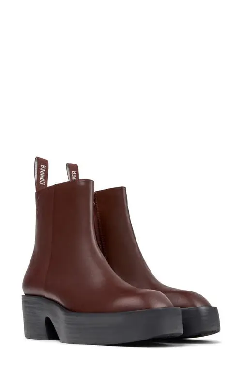 Camper Billie Platform Boots - Burgundy