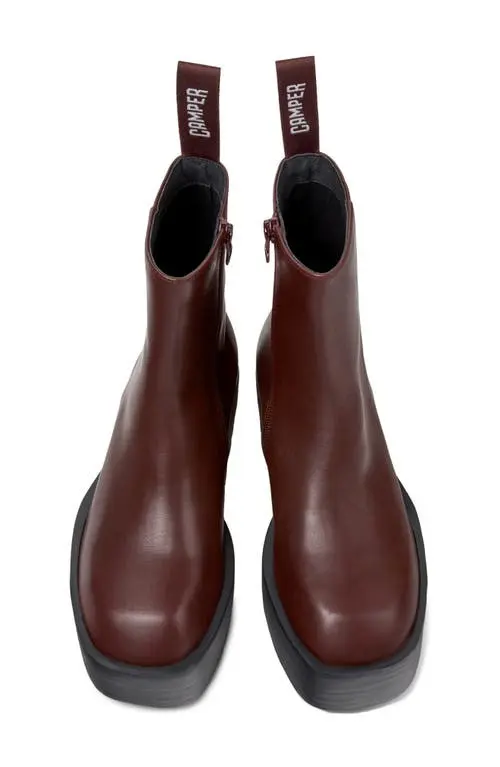 Camper Billie Platform Boots - Burgundy