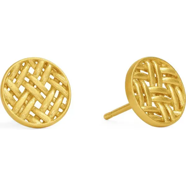 DEAN DAVIDSON Cinta Woven Stud Earrings - Gold