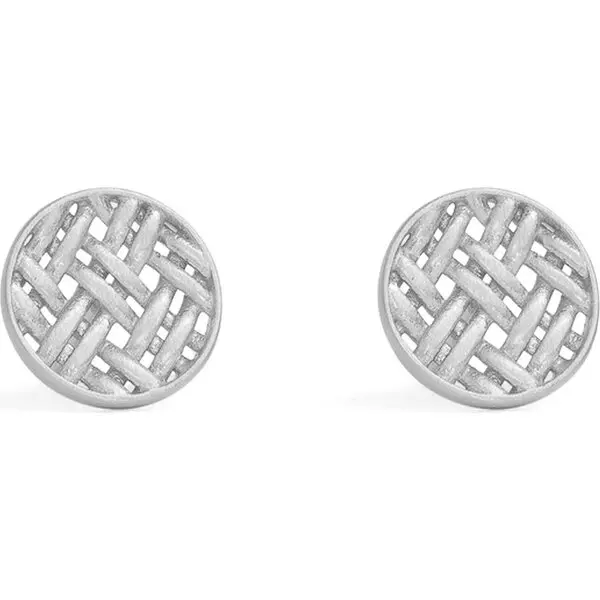 DEAN DAVIDSON Cinta Woven Stud Earrings - Silver