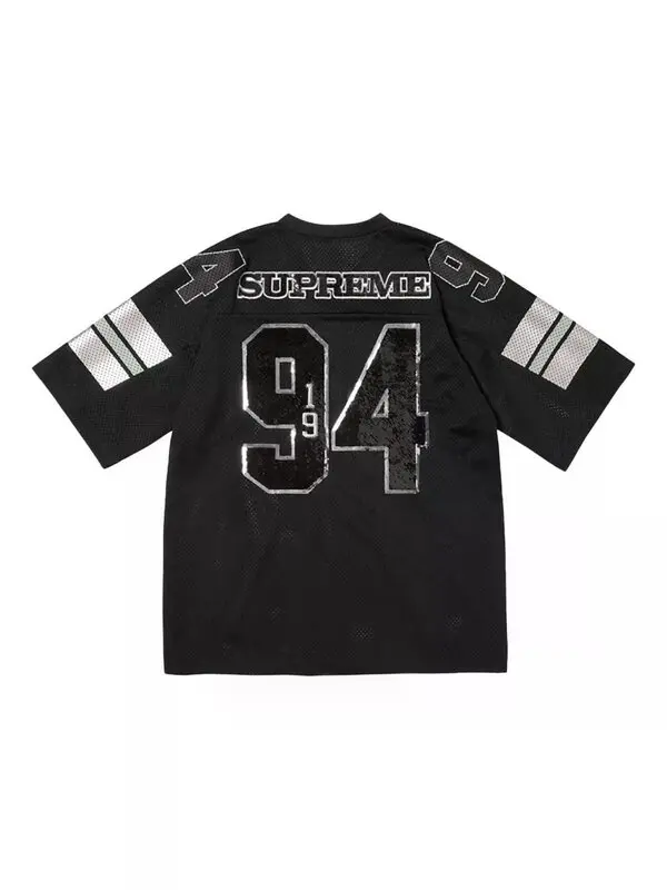 シャツ Supreme Spiderweb Football Jersey M Supreme Spiderweb Football Jersey - Black | Editorialist