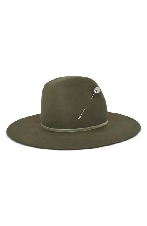 GIGI BURRIS MILLINERY Waverly Felt Hat With Metal Pin - Sage