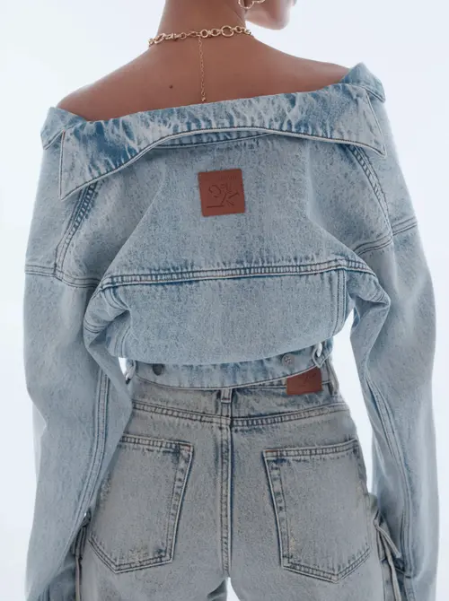 UNTOURAGE THE LABEL Cropped Denim Jacket