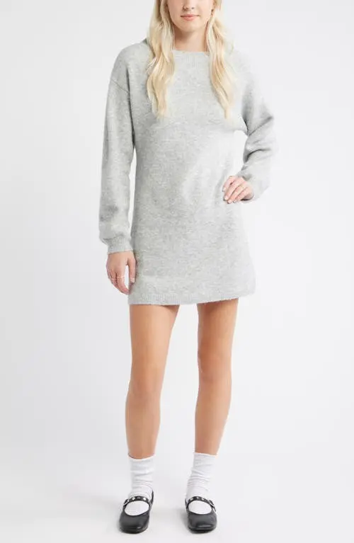 Bp. Sweater Knit Minidress - Grey Soft Heather