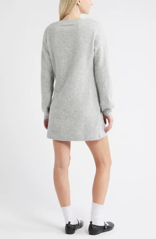 Bp. Sweater Knit Minidress - Grey Soft Heather