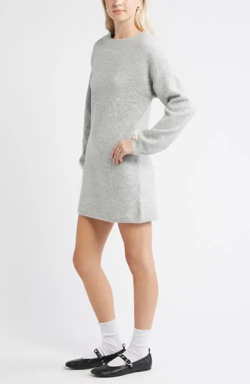 Bp. Sweater Knit Minidress - Grey Soft Heather