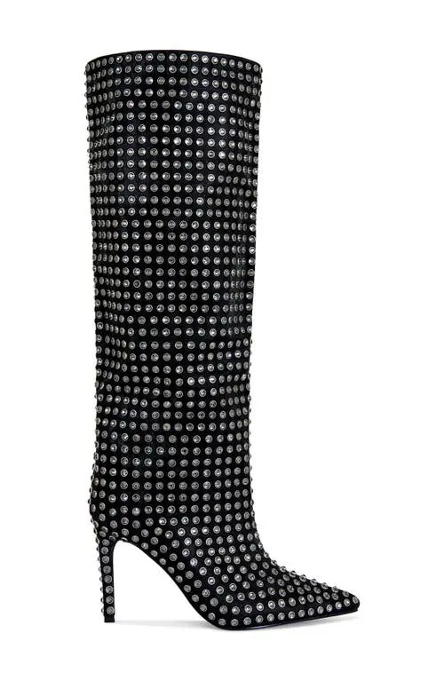 AZALEA WANG Lis Embellished Pointed Toe Boots