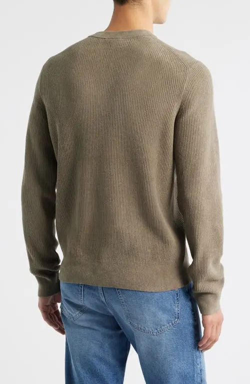 BOSS Rib-knit Crewneck Sweater - Open Brown