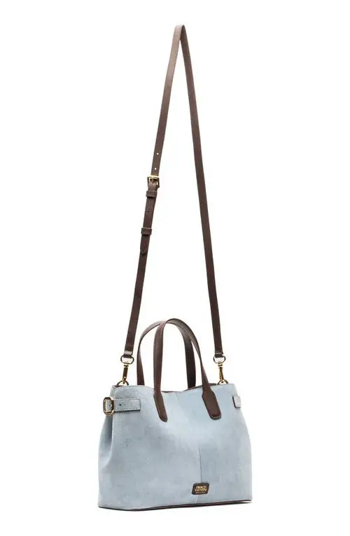 FRANCES VALENTINE Amalie Suede Tote - Light Blue