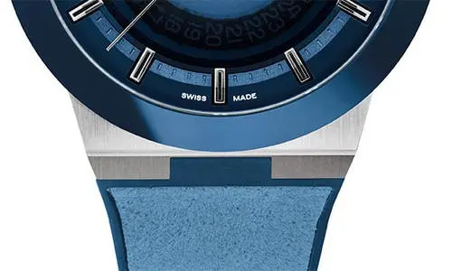 Movado Bold Fusion Automatic Mixed Media Strap Watch - Blue
