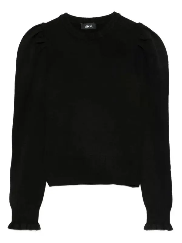 Dixie Puff-sleeve Jumper - Black