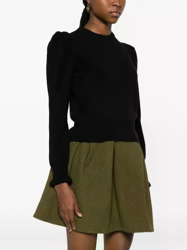 Dixie Puff-sleeve Jumper - Black