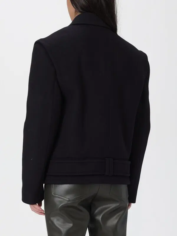 Balmain Double-breasted Coat With Gold Button Detail