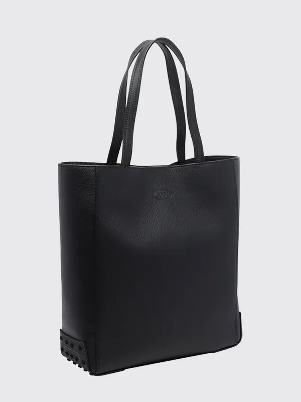 TOD'S Hammered Leather Tote Bag With Double Handle