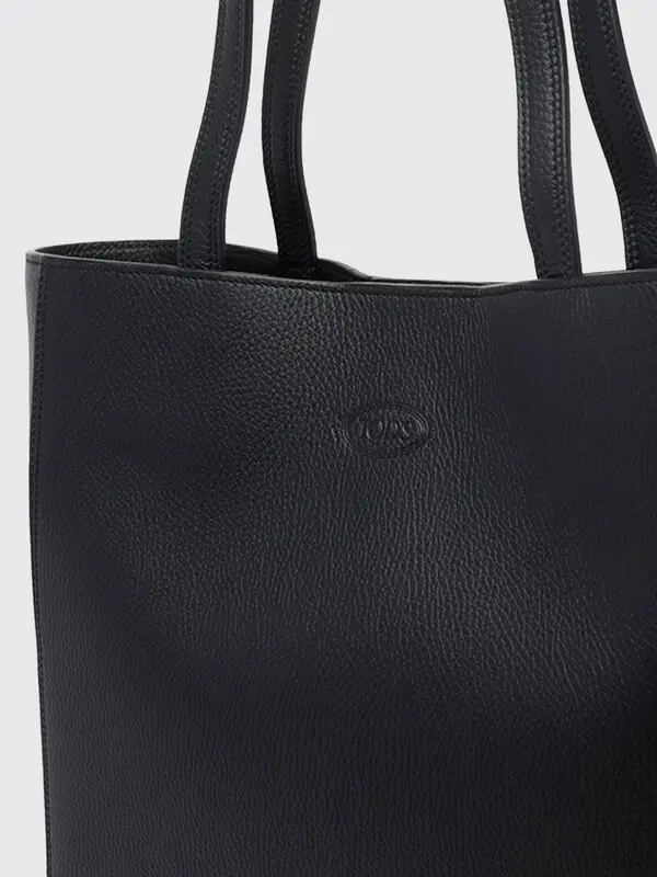 TOD'S Hammered Leather Tote Bag With Double Handle