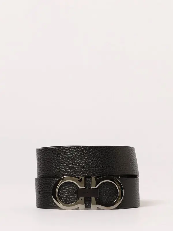 FERRAGAMO Leather Belt - Black