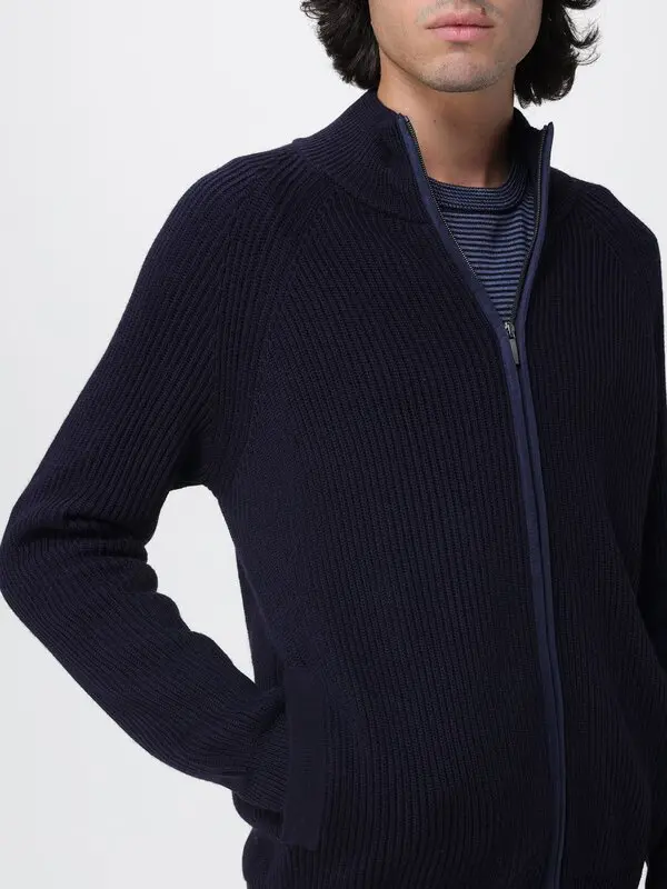 XC Ribbed Zip-up Sweater - Blue