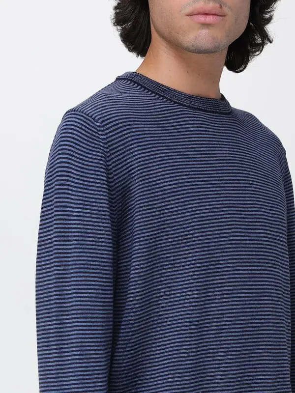XC Striped Crew Neck Pullover - Blue