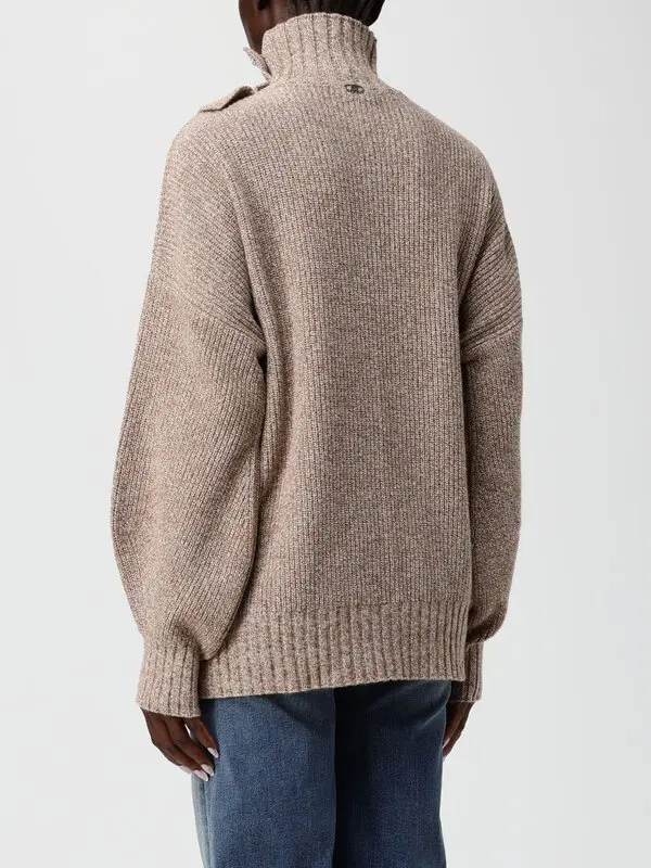 Liu Jo Ruffle Detailed Sweater - Beige