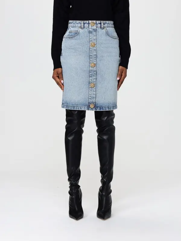 Balmain Denim Skirt