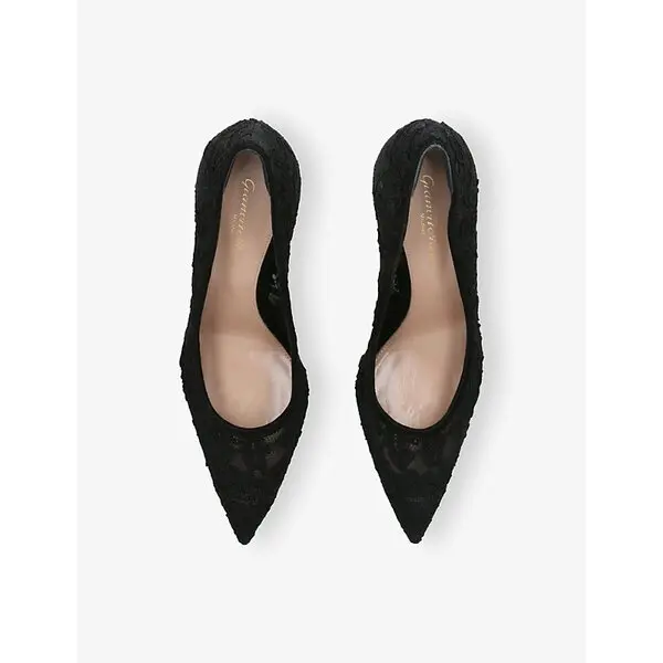 GIANVITO ROSSI Claudia 85 Lace Courts - Black