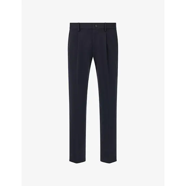 Boggi Milano Technical Pleated Wool Blend Trousers