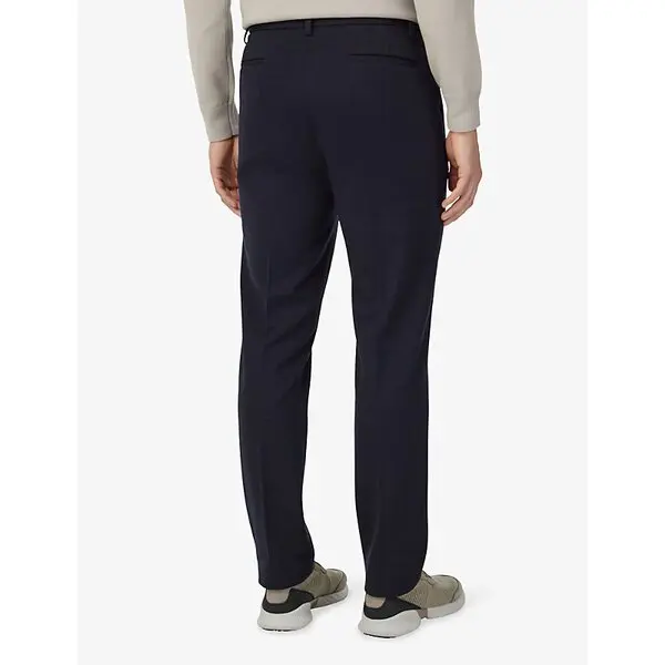 Boggi Milano Technical Pleated Wool Blend Trousers