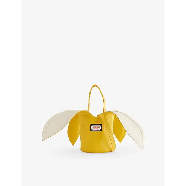 CHARLES JEFFREY LOVERBOY Banana Leather Cross Body Bag - Yellow + Ecru