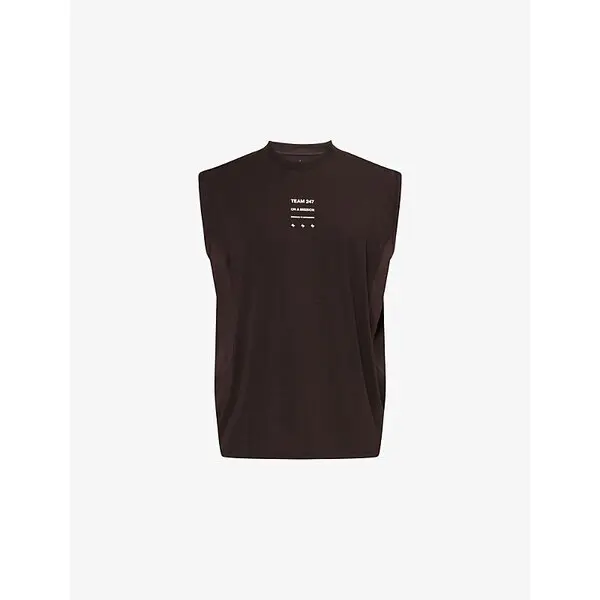 REPRESENT Uprising Oversized Stretch-woven Top - Chocolate