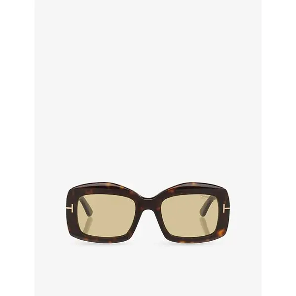 TOM FORD Rectangle-frame Sunglasses - Brown