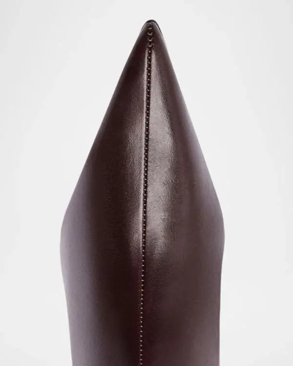 Schutz Mikki Mid Leather Ankle Boots - Dark Choco