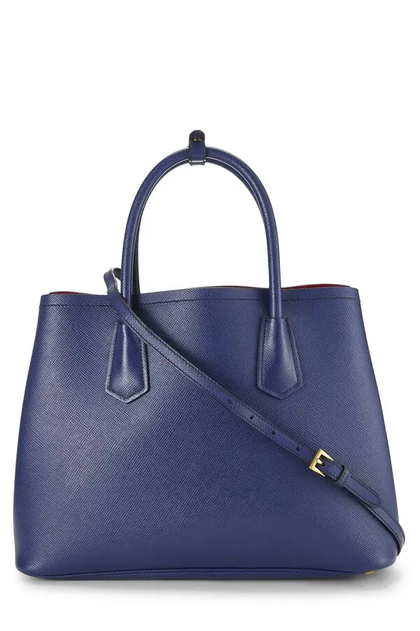 Prada Saffiano Double Bag - Blue
