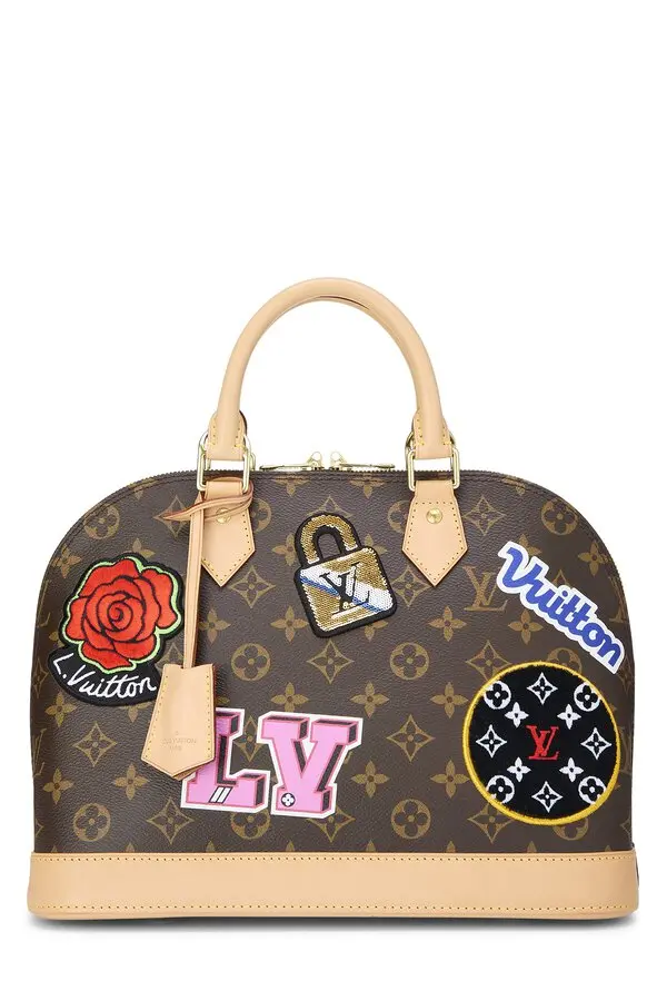 LOUIS VUITTON Monogram Patches Alma - Brown