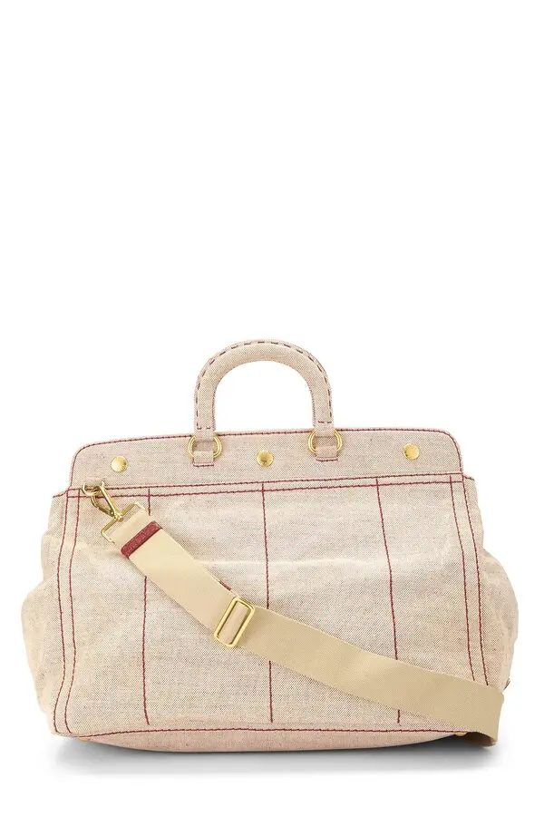 Prada Canapa Logo Tote - Beige