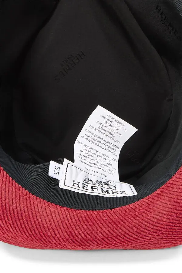Hermès Corduroy Fedora - Red