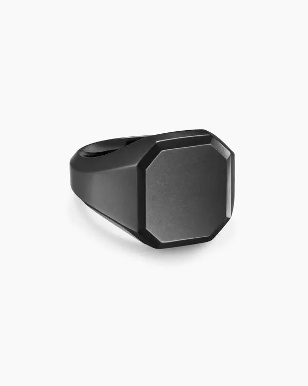 David Yurman Streamline® Signet Ring - Black Titanium