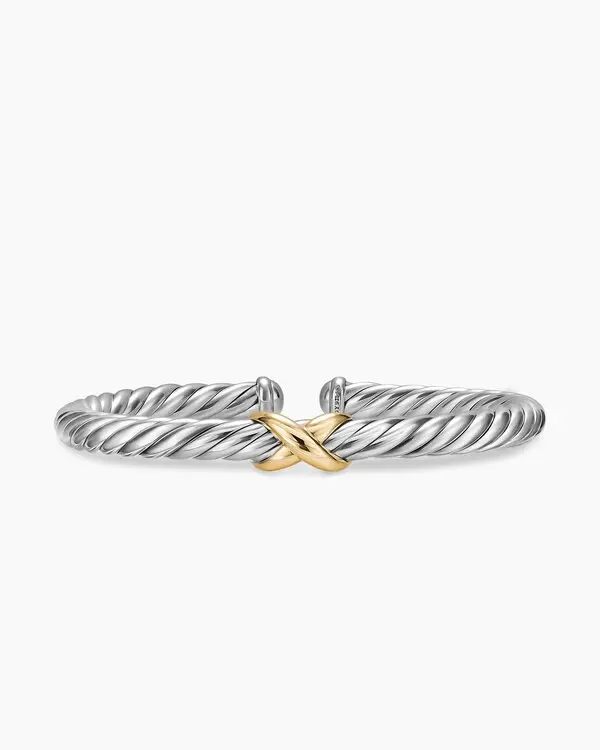 David Yurman Cable Flex® X Bracelet - Sterling Silver/14k Yellow Gold