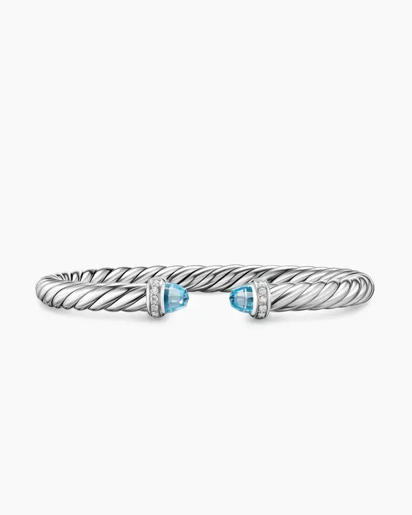 David Yurman Cable Flex Bracelet - Blue Topaz
