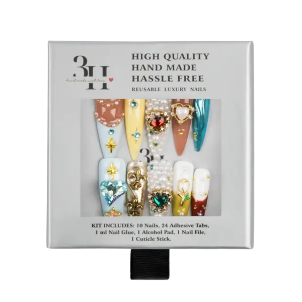 3H NAILS Majestic Fantasy X-long Stiletto Press-on Nails - One-color
