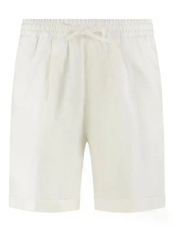 AURELIEN Seaside Linen Shorts - White