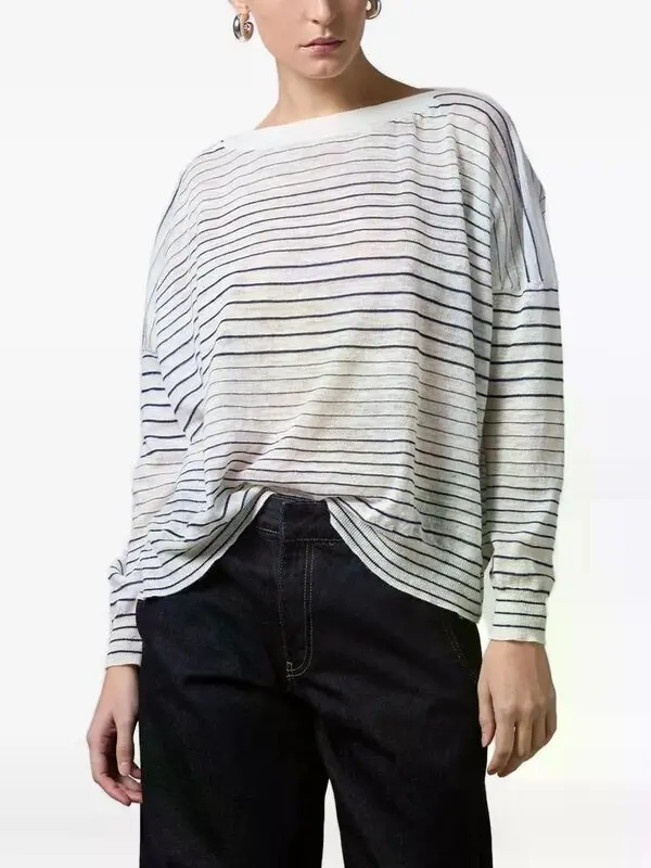 ROBERTO COLLINA Striped Long-sleeve T-shirt