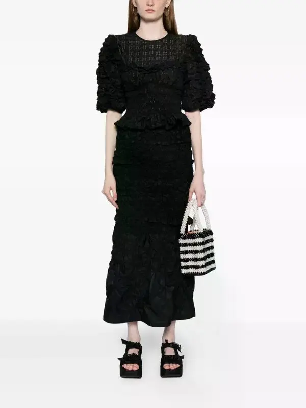 Cecilie Bahnsen Ruffled-detail Organza Top