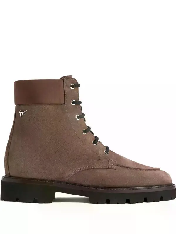 GIUSEPPE ZANOTTI Zheno Lace-up Boots - Brown