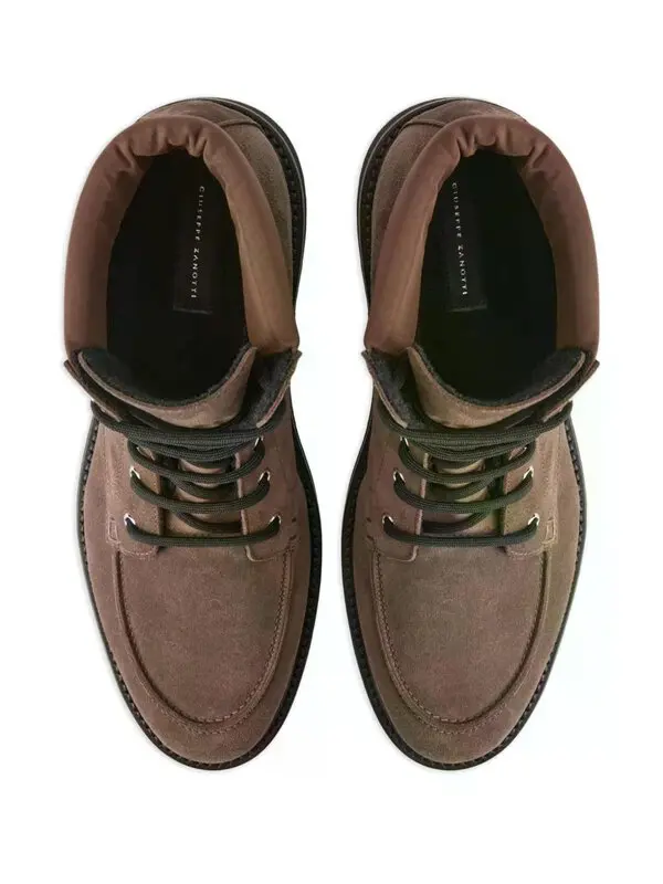 GIUSEPPE ZANOTTI Zheno Lace-up Boots - Brown